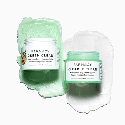Farmacy Makeup Remover Cleansing Balm - Clearly Clean Fragrance-Free Makeup Melting Balm - Great Balm Cleanser for Sensitive Skin (3.4 Fl Oz)