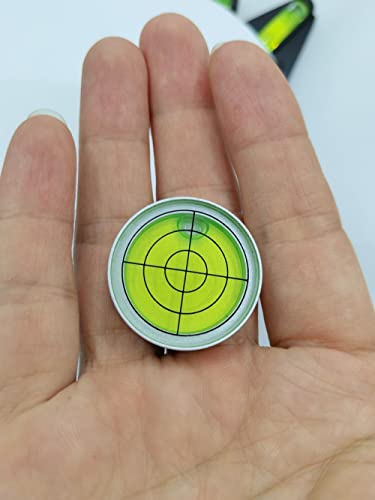 Levels Bubble Mini Tool Aluminum Small Bullseye Level Round Spirit Bubble Level for Precise Leveling in Any Position 30mm(silver)