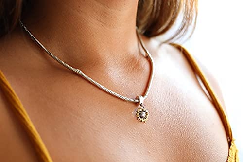 European 3mm Snake Chain Charm Bead Pendant Necklace Jewelry Fits Pandora & More