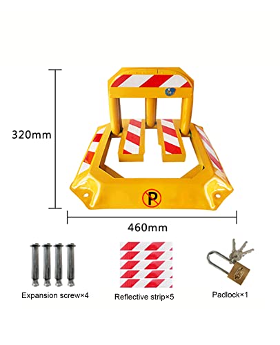 OUSIKA Parking Post, Parking Barrier, for Parking Lot Parking Guide Blocks,Car Ground Lock, Parking Space Lock, Parking Pile Parking Space Lock Bollard