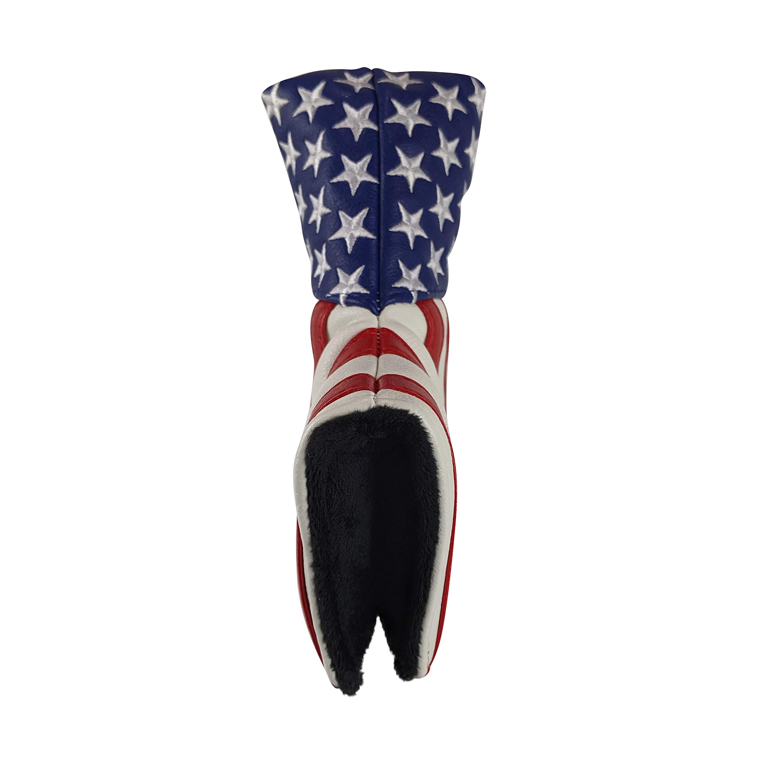 Foretra USA American Flag Design Golf Putter Headcover PU Leather Magnetic Closure for Blade Style Putters
