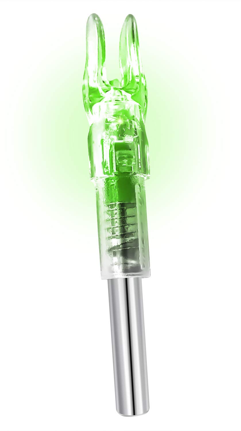 E-Arc 6PCS-New S Lighted Nocks for Arrows with .244/6.2mm Inside Diameter Led Lighted Nock Compound Bow Arrow Nock for Hunting Shooting (No Screwdriver Required)