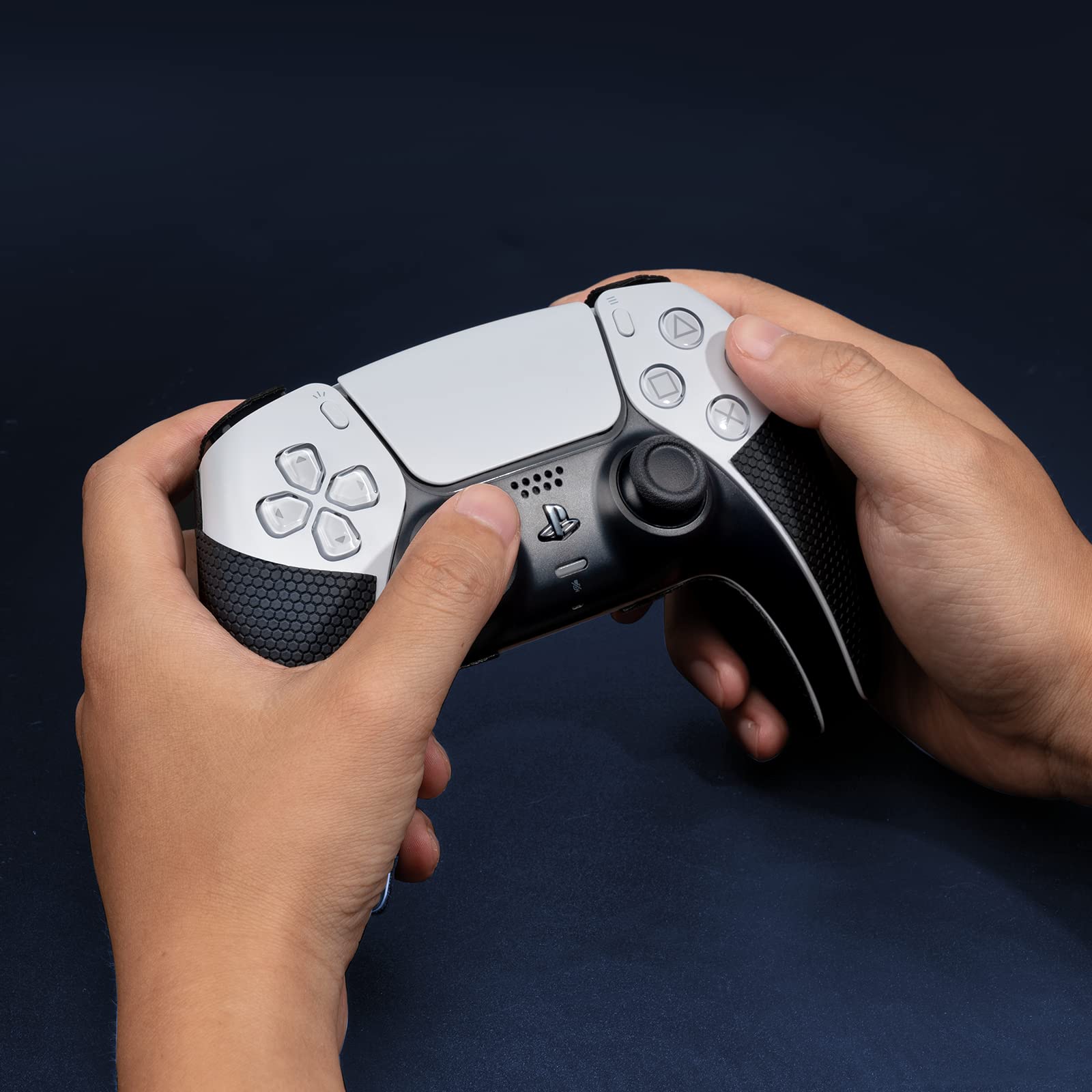GeekShare Anti-Skid Skin Stickers Controller Grip Cover for PlayStation 5-Sweat-Absorbent Textured Controller Sticker Cover for PS5 Accessories (10PCS)