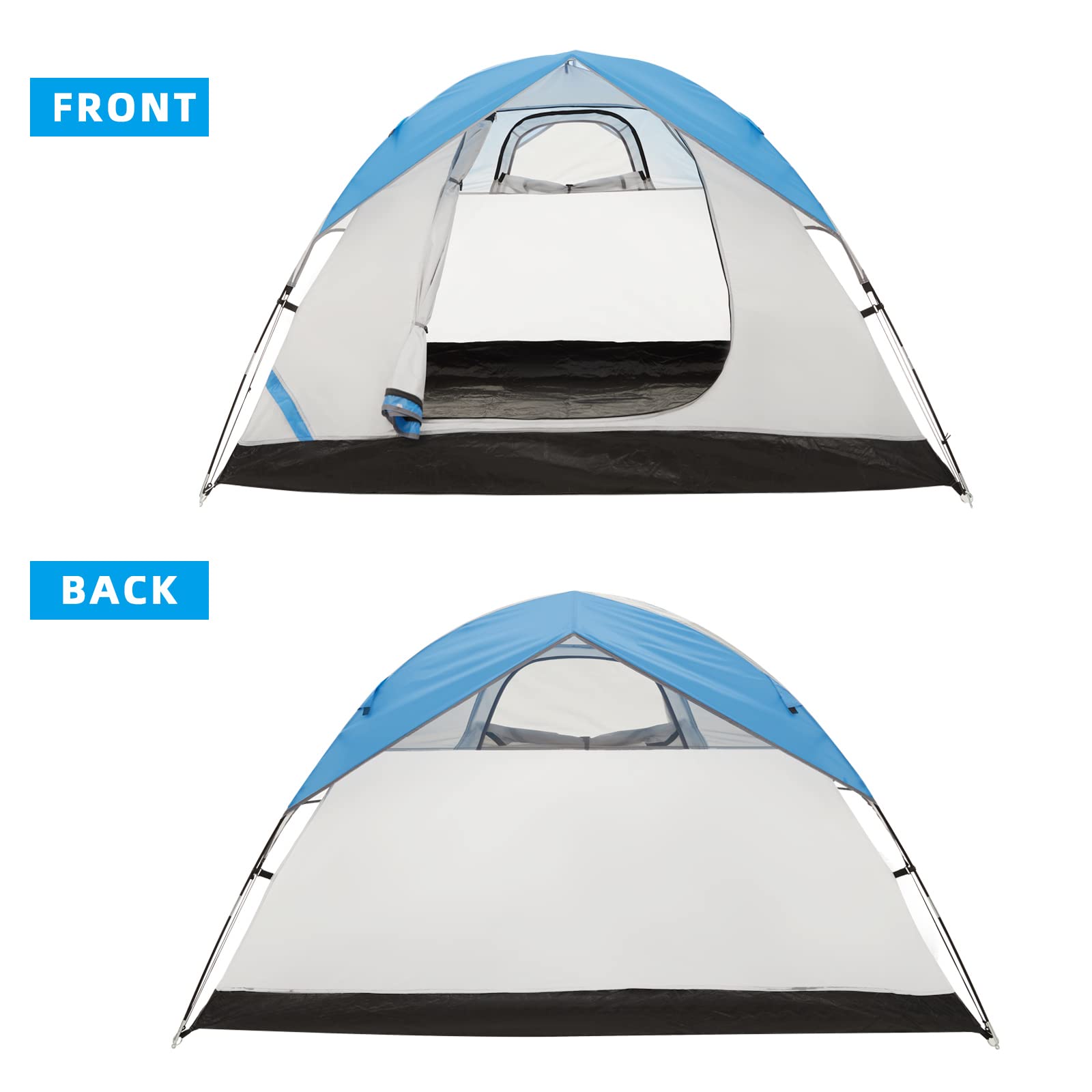 GEERTOP Portable 2 Person Tent for Camping Outdoor Dome Tent with Removable Rain Fly for Backpacking Hiking Camp Travel - Easy Setup