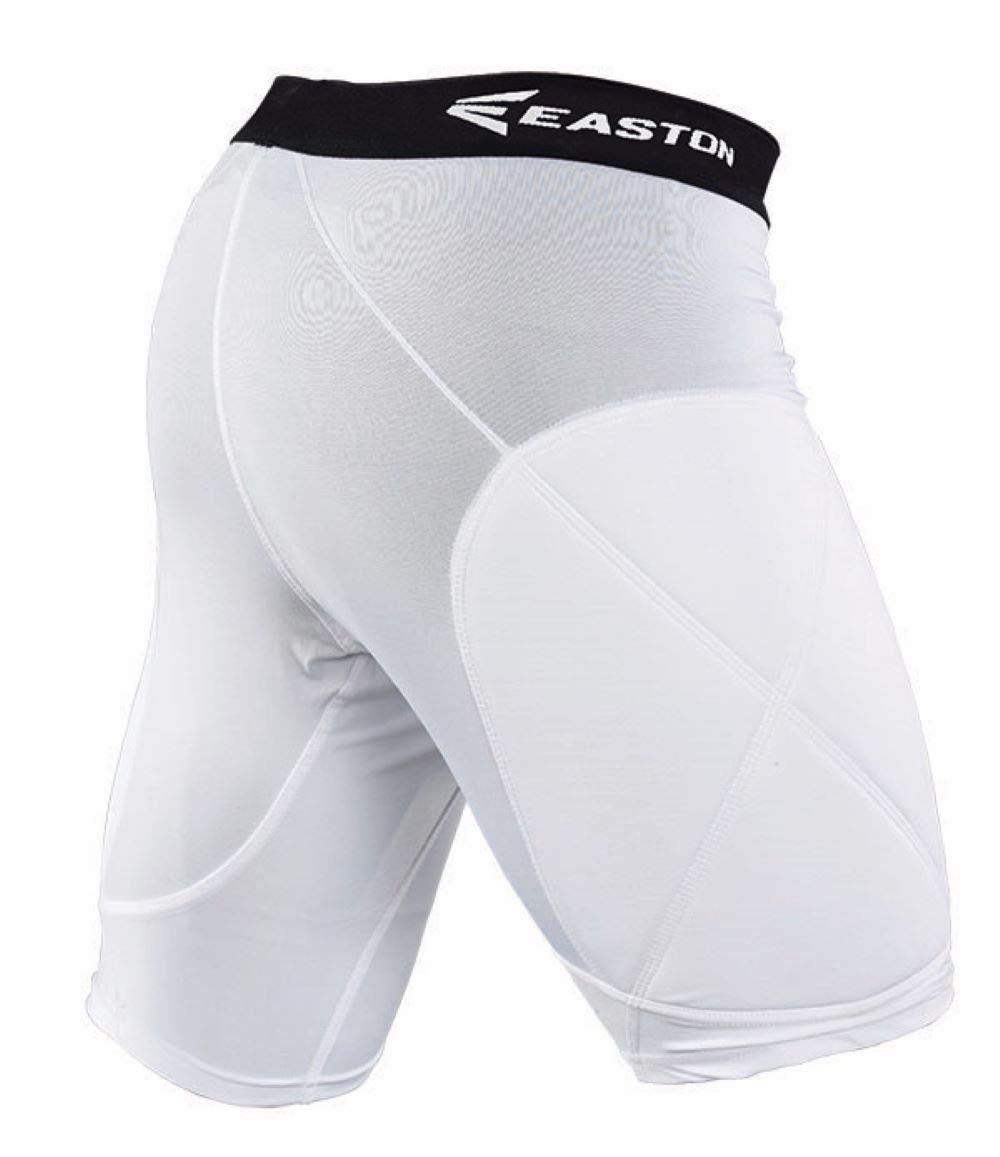 EASTON ELITE Baseball Sliding Short | Adult | Medium | White | 2020 | Extra Protective Targeted Extra Foam Padding