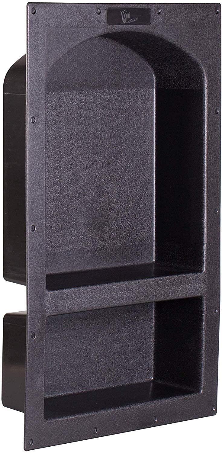 Uni-Green Recessed Shower Niche 17X25 Arch Double Shelf-Shower Cube for Organizer Storage or Shampoo and Toiletry Storage