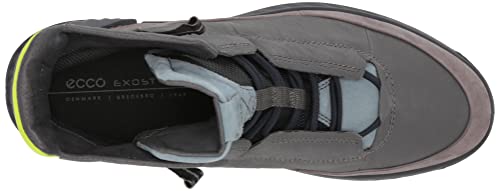 ECCO Men's Exostrike Mid Hiking Boot, Gravity/Magnet/LIMEPUNCH DYNEEMA, 11-11.5