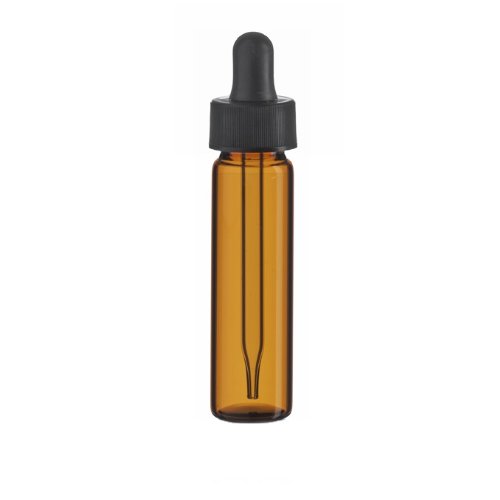 Premium Vials 2 Dram AMBER Glass Vial - Dropper - Pack of 72
