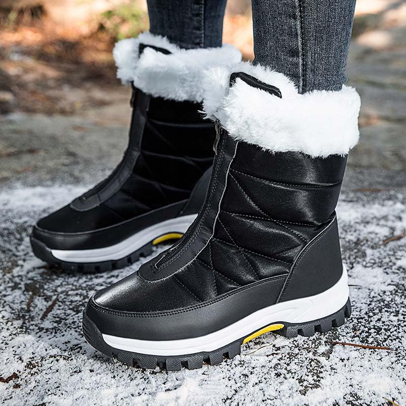 GEXECEUSS Women's Warm Insulated Snow Boots Non-slip Winter Outdoor Fur Lined Hiking Camping Backpacking Shoes Lace-Up Snowmobile Boots