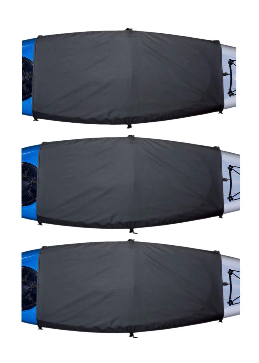 Explore Land Universal Kayak Cockpit Drape Waterproof Seal Cockpit Cover for Indoor and Outdoor Bundle 3 Pack Large, 60x29 inches