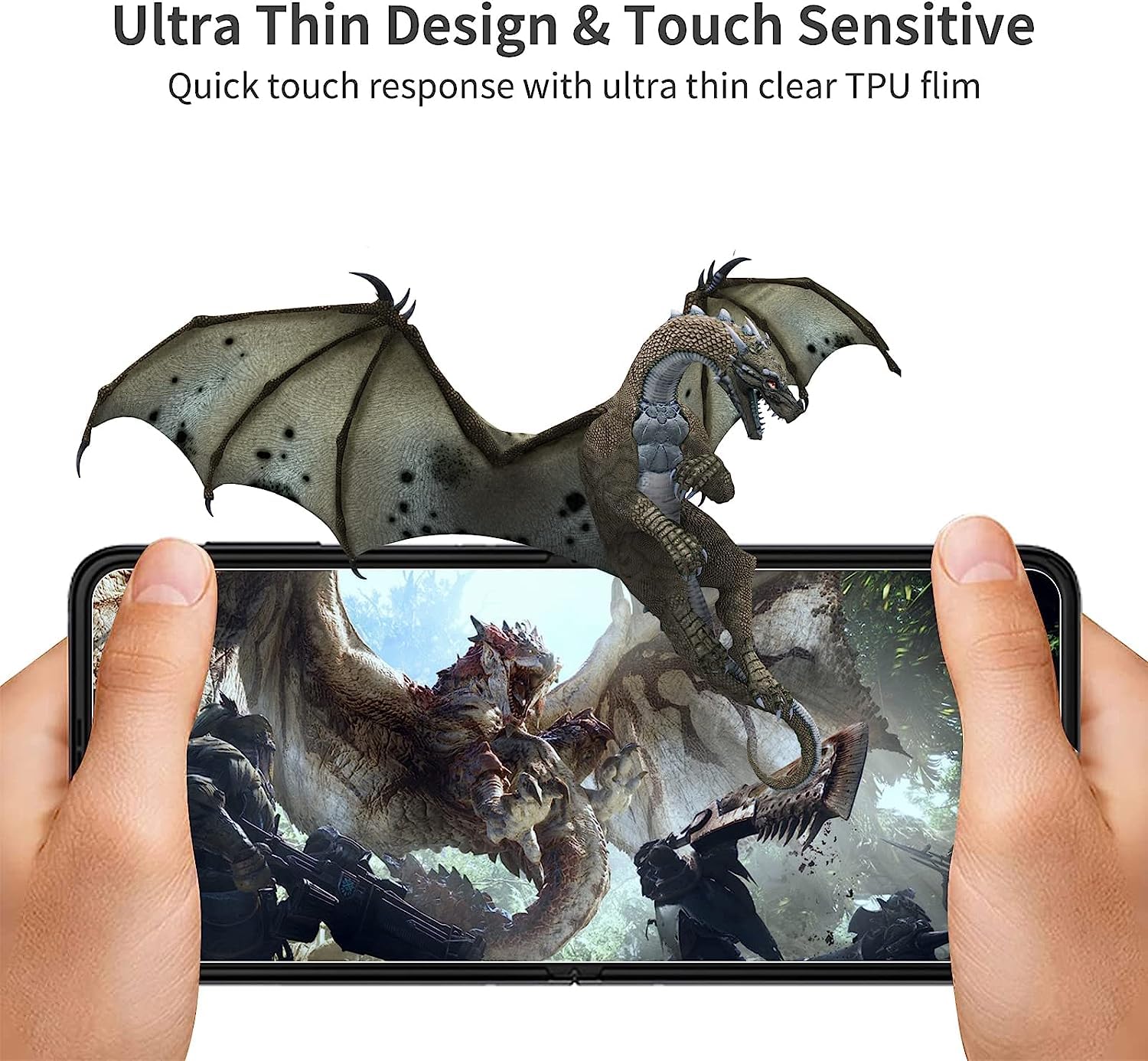 Galaxy Z Flip 3 Screen Protector, with Outer + Inner Soft Film + Back Cover TPU Flexible Screen Protector,[1SET 5PCS] HD Full Covered, No Bubble Hydrogel Screen Protector for Samsung Z Flip 3