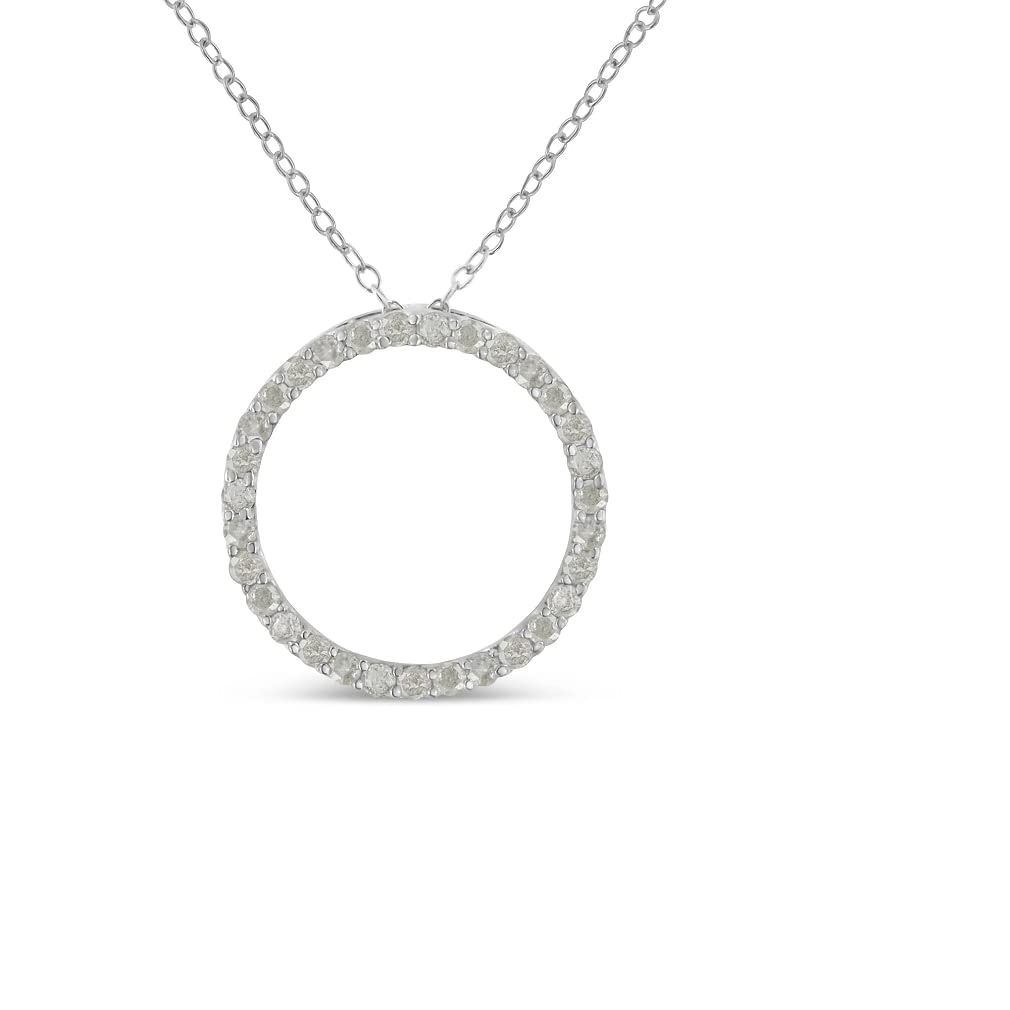 ERAA Jewel 3 CT Round Colorless Moissanite Engagement Pendant, Wedding Bridal Pendant, Eternity Sterling Silver Solid Diamond Solitaire -Prong Anniversary Promise Gift for Her