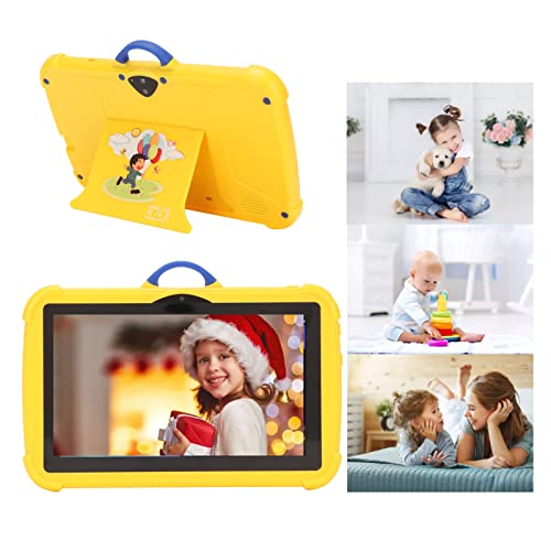 LBEC Kids Tablet 7 Inch Quad Core Processor Lightweight Toddler Tablet Dual Cameras with Protective Case for Home (US Plug)