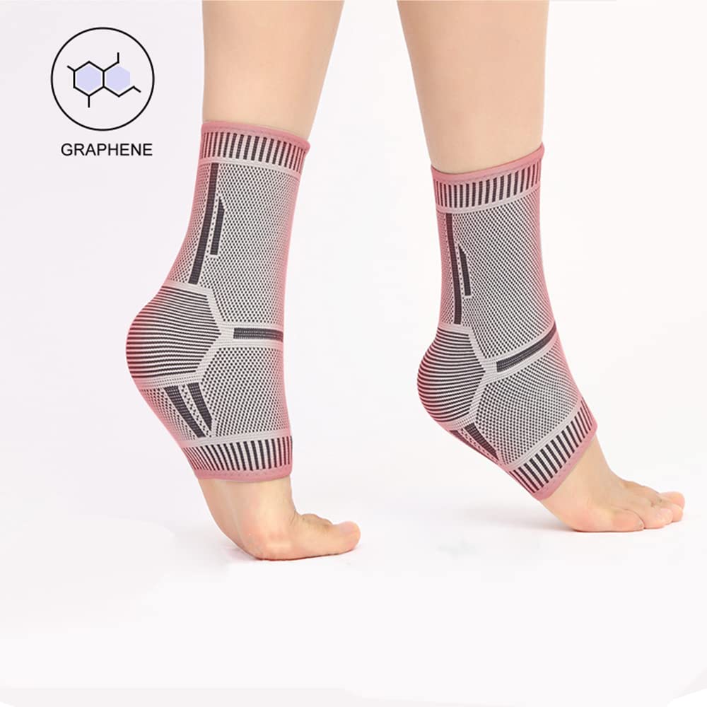 ERfairdeal 2 Pack Ankle Support, Woven Ankle Support Compression Sleeve, Prevents Ankle Injuries, Relieves Sprains, Swelling, Inflammation and More. Unisex Ankle Compression Sleeve (XL)