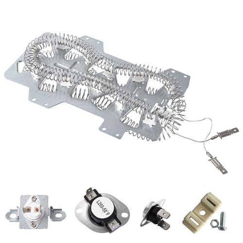 Dryer Heating Element(DC47-00019A)for Samsung, Thermal Fuse( DC96-00887A) and (DC47-00016A), Thermostat (DC47-00018A )Dryer Repair Kit Replacement