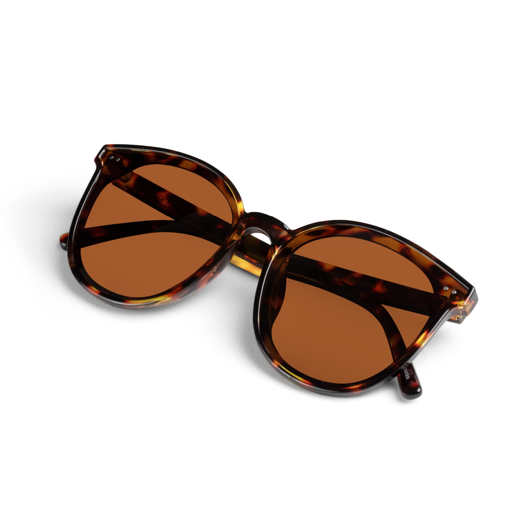 EVEE Classic Round Retro Sunglasses for Women and Men with Polarized Lens - (Billie) (Brown Tortoise)