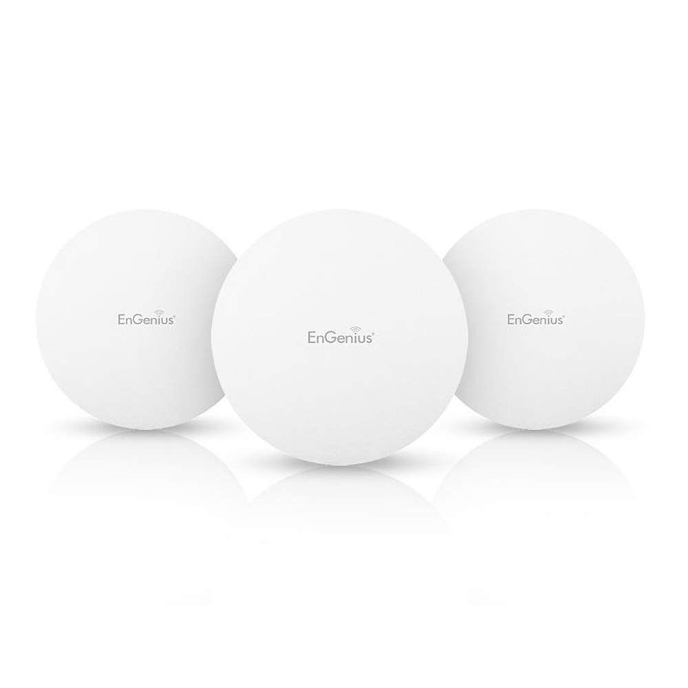 EnGenius EAP1250 3-Pack Wi-Fi 5 Dual-band, PoE, 2x2 Managed Access Point/Repeater/Range Extender/Mesh Features up to 2,500 sq ft of Coverage, up to 256 Devices, GigaE Port (No Power Adapter)