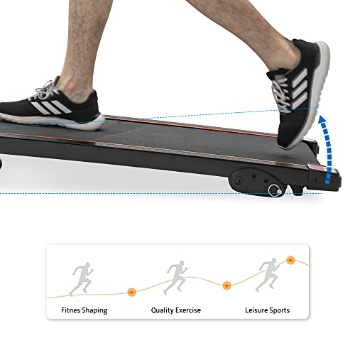 Electric Treadmill with Incline, 2023 Foldable Treadmills for Home, Treadmill 300 LB Capacity Workout Running Jogging Walking Machine, 2.5HP Portable Compact Treadmill with 12 Programs