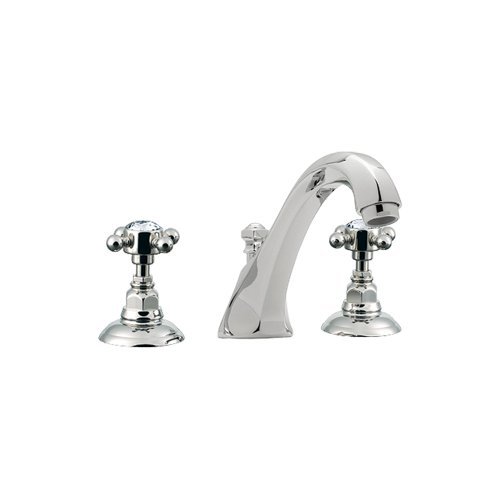Rohl A1884XCAPC Country Bath Tub Filler Faucet with Swarovski Crystal Cross Handles, Polished Chrome