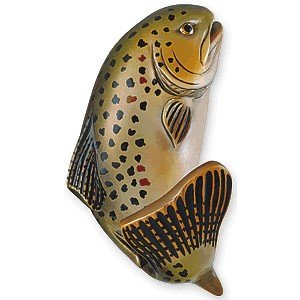 Woodside Gardens Brown Trout Coat Hook