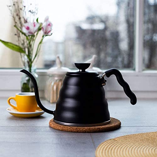 Hario V60 "Buono" Gooseneck Coffee Kettle, 1.2L, Stainless Steel, Matte Black