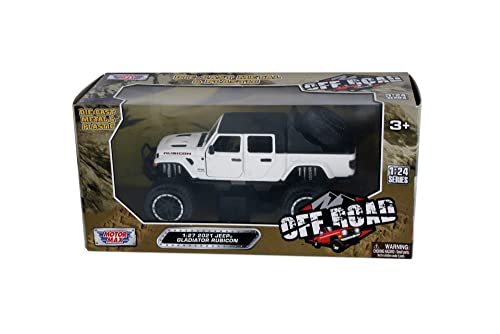 Motor Max 2021 Jeep Gladiator Rubicon, White 79145WWT - 1/27 Scale Diecast Model Toy Car