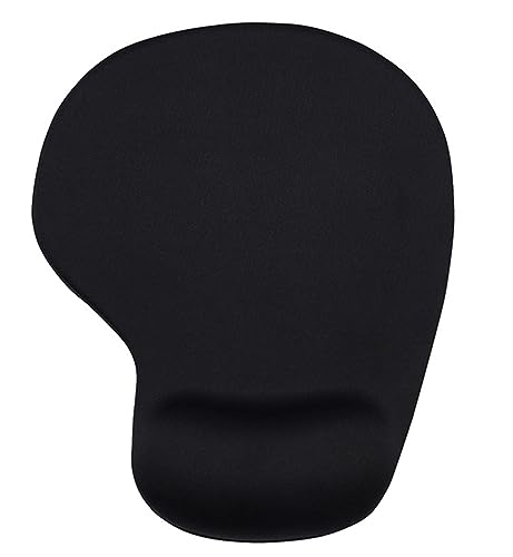 Mouse Pad, Mouse pad with Wrist Rest,Ergonomic Mouse Pad, Gel Cushion,Non-Slip PU Base for Easy Typing Pain Relief, Washable and Durable, Black