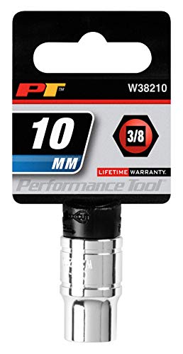 Performance Tool W38210 6-Point Socket, 3/8-Inch Drive, 10mm