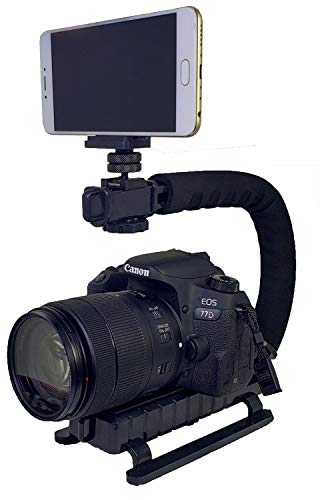 DSLR Stabilizer Handheld Video Action Stabilizing Handle Grip C Shape Professional Vlogging for Smart Phones GoPro Canon Nikon Sony Panasonic Pentax Olympus Camera Camcorder (Pack of 1)