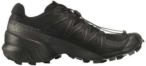 Salomon womens Salomon Women's Speedcross 5 Shoes for Women Trail Running, Black/Black/Phantom, 8 US