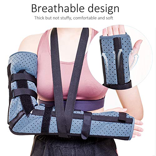 Elbow Brace, Prevent Displacement Arm Elbow Immobilizer Arm Guard for Sprains Caused by Sports for Recurrence of Old Injuries(S)