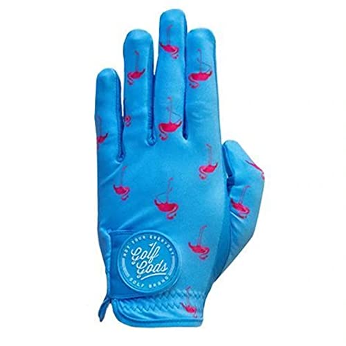 Golf Gods - Golf Glove Flamingo's Large - Left, Blue,Pink