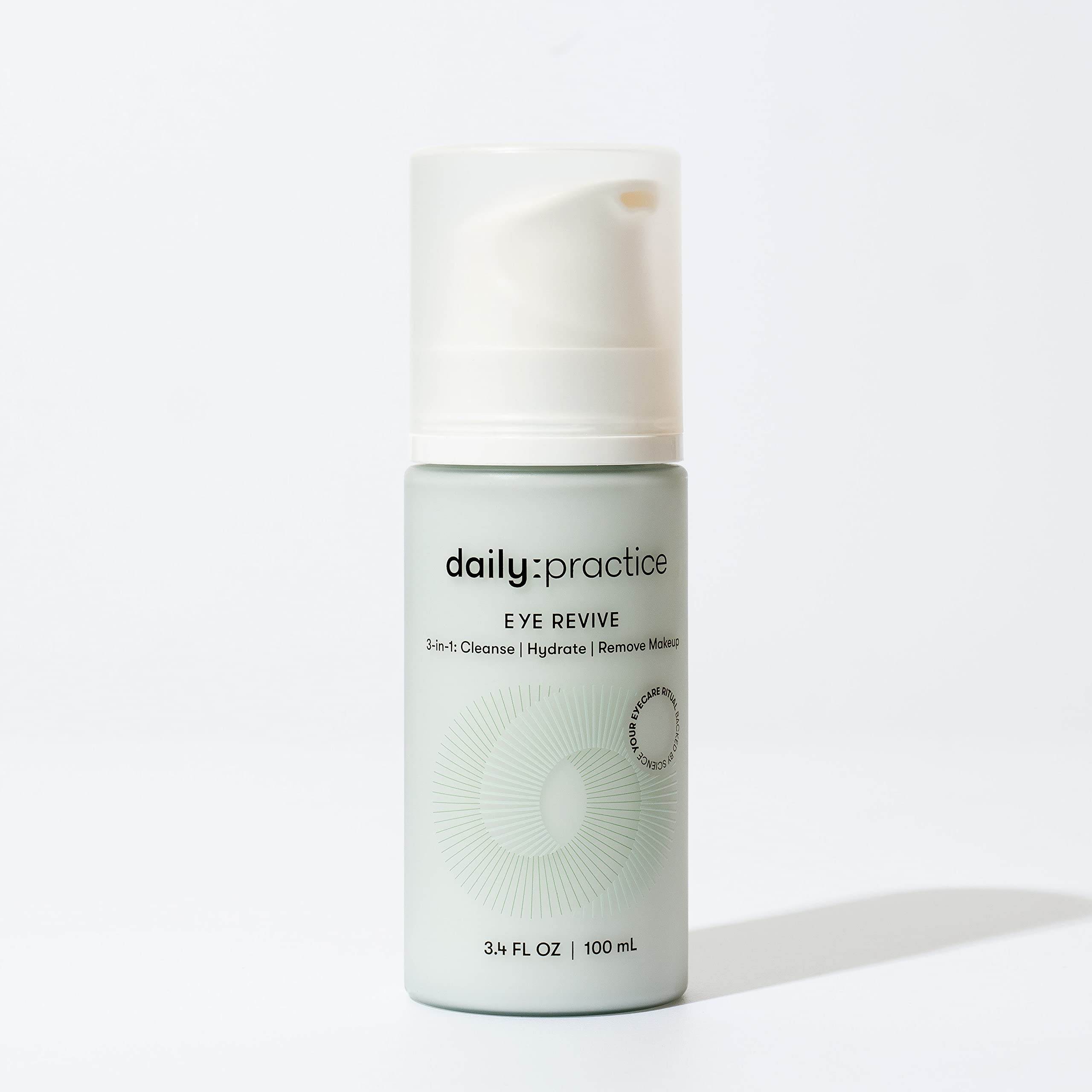 Eye Revive by Daily Practice - 3-in-1 Eye Care Foam Cleanser To Cleanse, Hydrate and Brighten - Ophthalmologist-Designed For Daily Use - Sensitive Eyes, Dry Eyes and Blepharitis - 3.4 Ounces