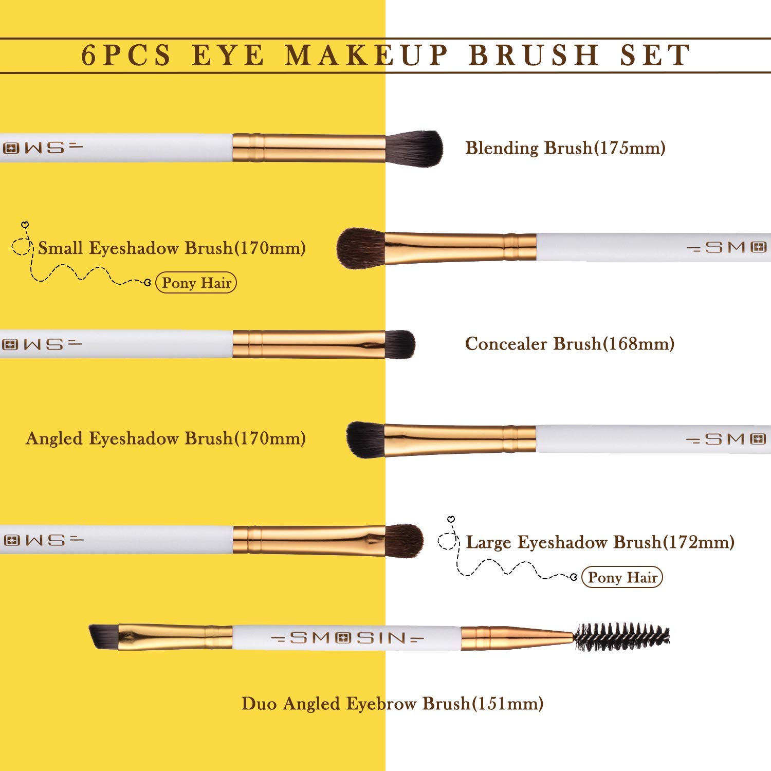 eyebrow brush set eyeshadow brush set (6pcs)