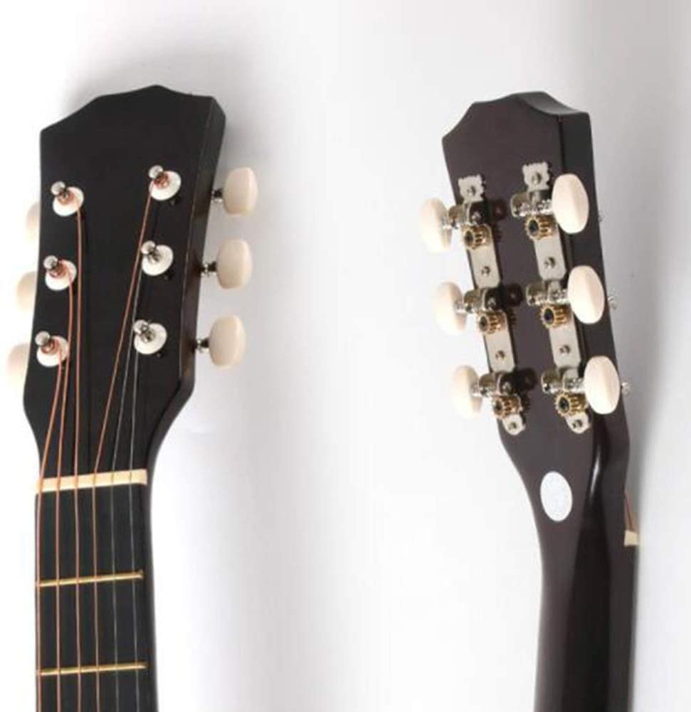 Guitar Kit, String Instrument Electronic Guitar Acoustic Guitar 38 Inch Ballad Guitar Beginner Personalized Coating Adjustable Sound Student Practice Rock Instrument 2 Colours ( Color : Beige , Size :
