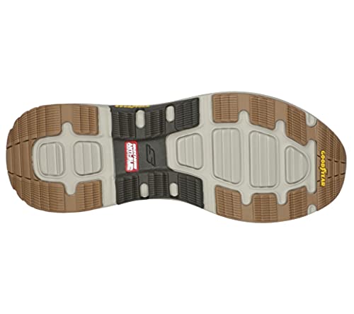 Skechers Men's Go Walk Outdoor-Athletic Slip-On Trail Hiking Shoes with Air Cooled Memory Foam, Brown, 12