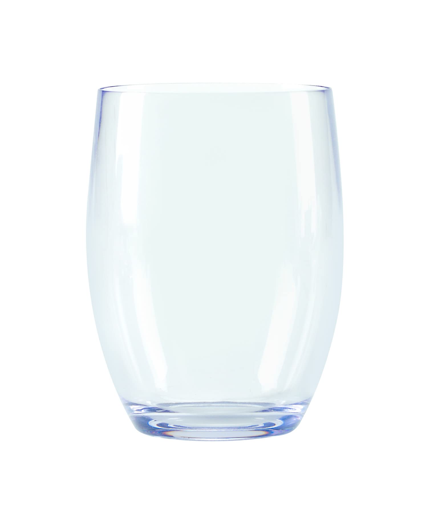 G.E.T. SW-1461-CL-EC Heavy-Duty Reusable Shatterproof Plastic Stemless Wine Glasses, 12 Ounce, Clear (Set of 4)