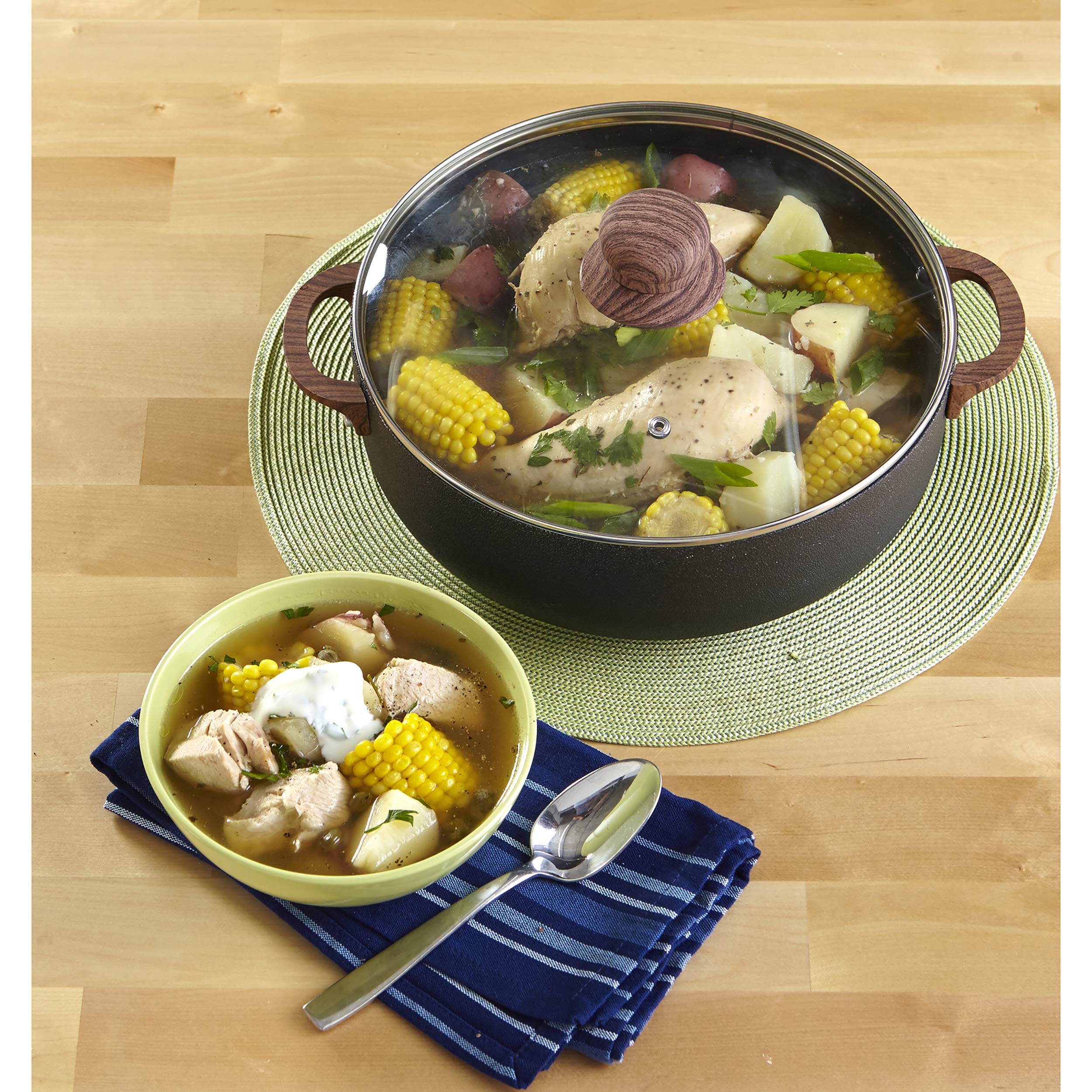 Imusa Stone Caldero, 6.9 Quart, Black