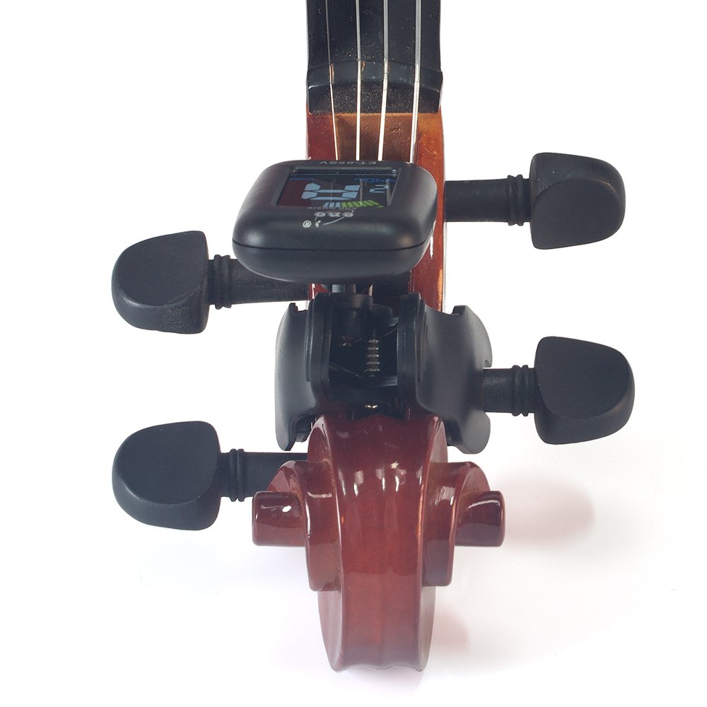 ENO MUSIC Professional Violin Viola Tuner, Colorful LCD Display Easy Control Clip on Accurate Violin Tuner