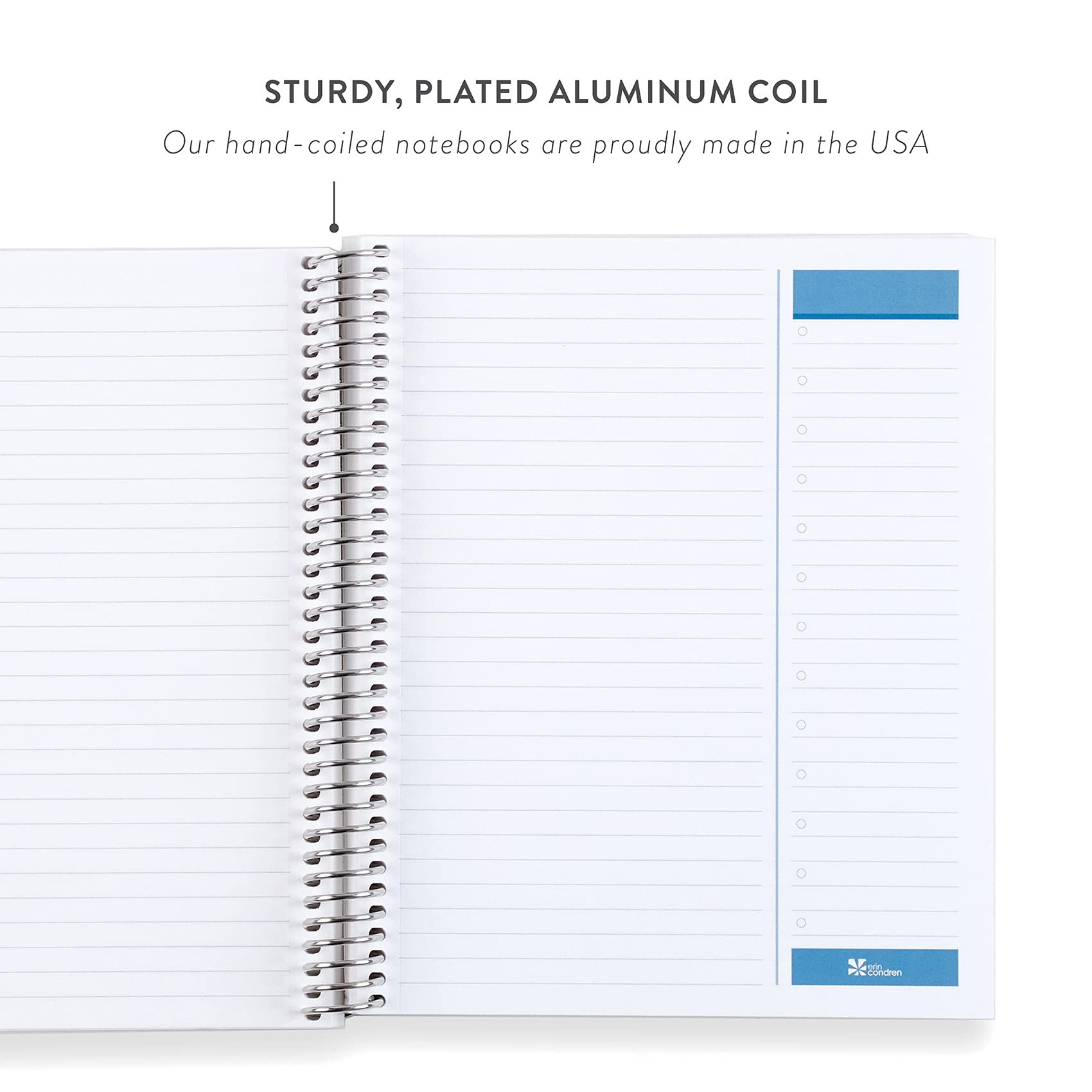 Erin Condren 8.5" x 11" Spiral Bound Productivity Notebook - Retro Sunrise. 160 Lined Page & To Do List Organizer Notebook. 80 Lb. Thick Mohawk Paper. Stickers Included
