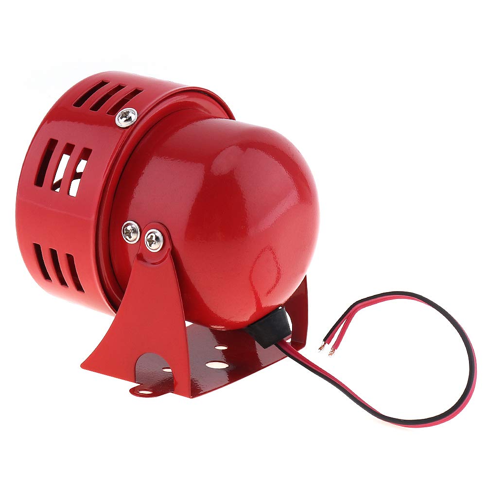 ePathChina Universal 12V Red Automotive Motorcycle Horns Air Raid Siren Horn Car Truck Motor Driven Alarm