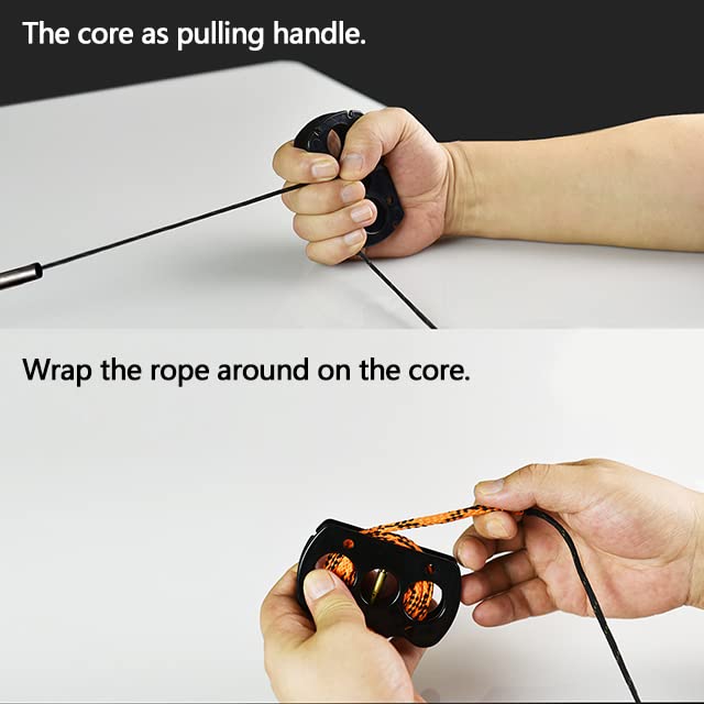 Gun Cleaning Rope bore Care Snakes 3-Pack 177 Cal 5.56 mm 9 mm with Muzzle Covers with Winding core for Rifle Pistol