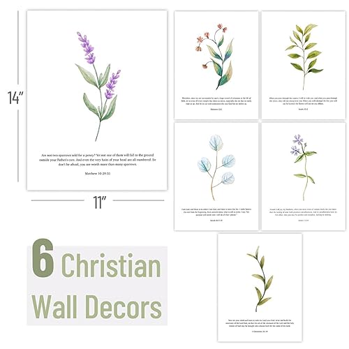 Mr. Pen- Christian Wall Decor, 6 Pack, 11β x 14β, Scripture Wall Art, Bible Verse Wall Decor, Bible Verse Poster, Bible Scriptures Wall Decor, Religious Wall Decor, Scripture Wall Decor