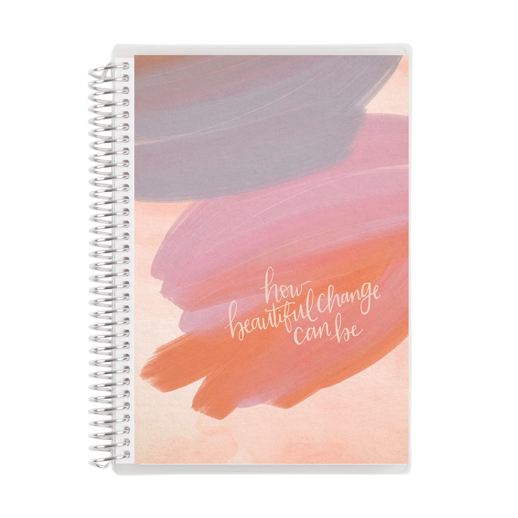 Erin Condren A5 Spiral Bound Productivity Notebook - Beautiful Change. 160 Lined Page & To Do List Organizer Notebook. 80 Lb. Thick Mohawk Paper. Stickers Included
