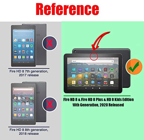 EpicGadget Case for Amazon Fire HD 8 / Fire HD 8 Plus (10th Generation, 2020 Released) - Lightweight Tri-fold Stand Auto Wake/Sleep Folio Cover Case + 1 Screen Protector and 1 Stylus (Navy Blue)