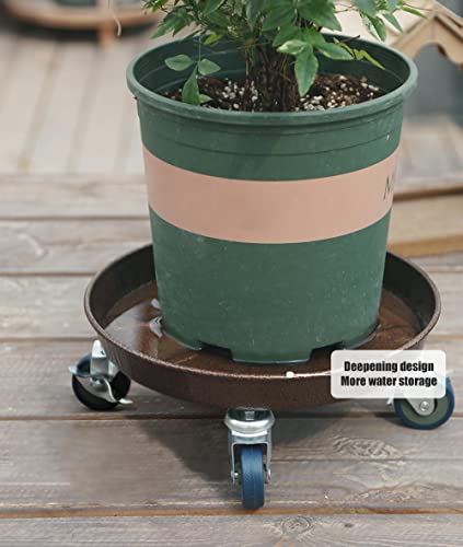 MYBAQ,Plant Dolly,Plant Caddy,Plant Roller Base,Plant Caddy with Wheels Heavy Duty,Plant Caddy with Wheels,Planter Mover, Round Plant Roller Base for Vertical Planting Troughs,Plant Pots,Trash Cans.