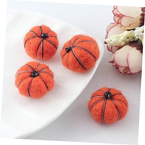 Garneck 12pcs Felt Pumpkins Artificial Harvest Decoration Funny Miniature Pumpkins Autumn Party Decorations Artificial Gourds and Pumpkins Fall Decor Decorative Items Foam Finished Product