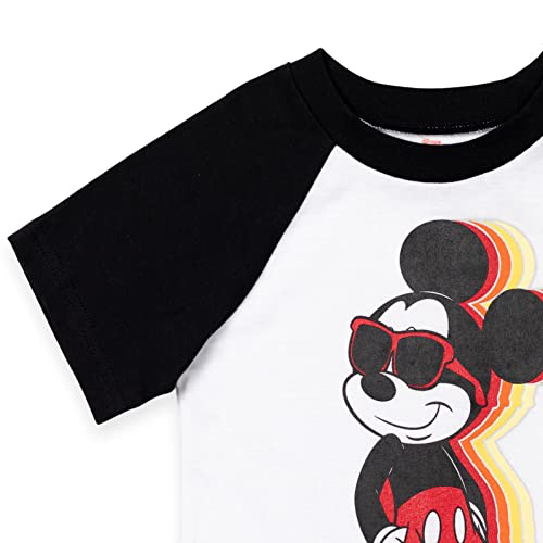 Disney Mickey Mouse Infant Baby Boys Graphic T-Shirt & French Terry Shorts White/Grey 18 Months