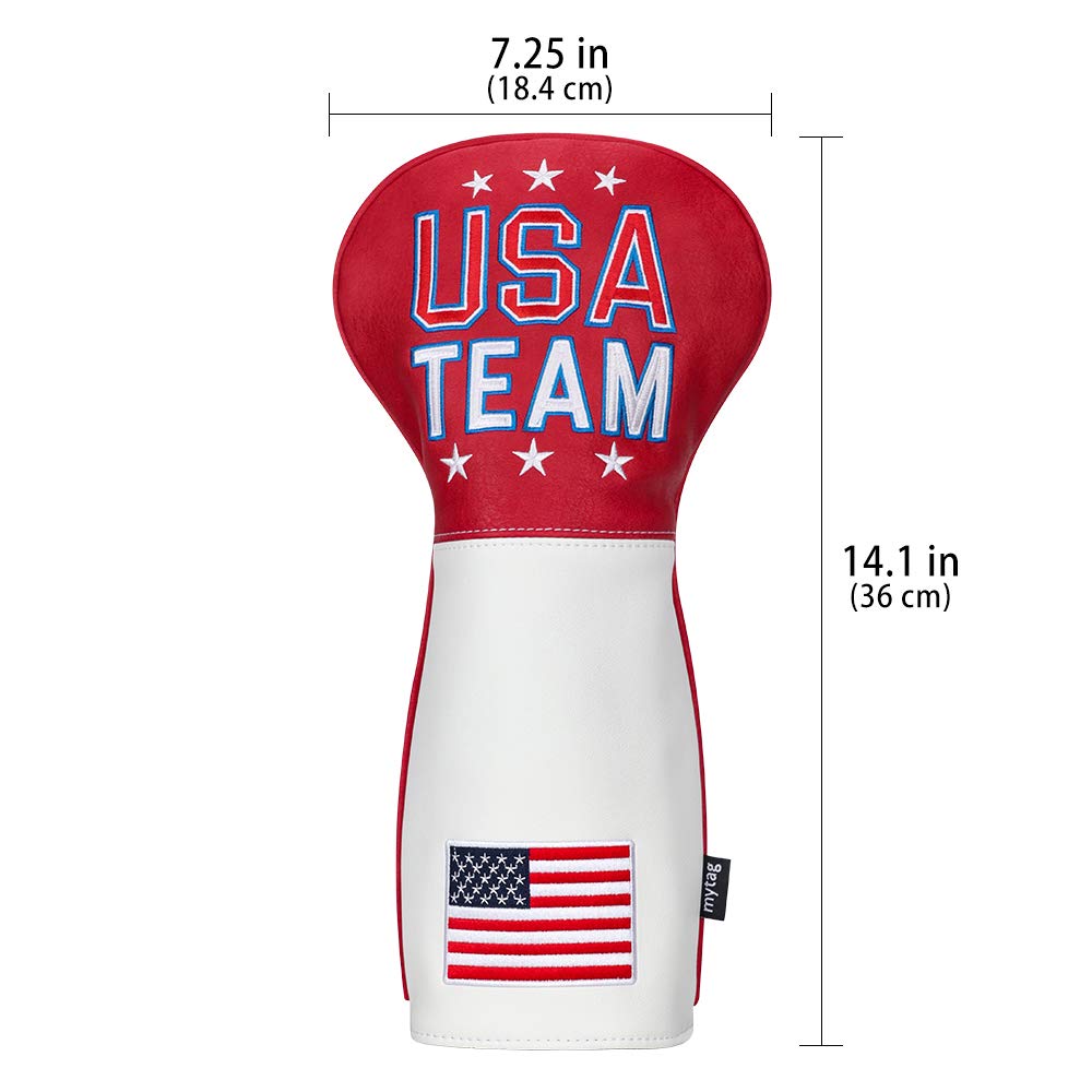 Driver Headcover USA Stars Golf Head Covers Classic American Flag Pattern PU Leather
