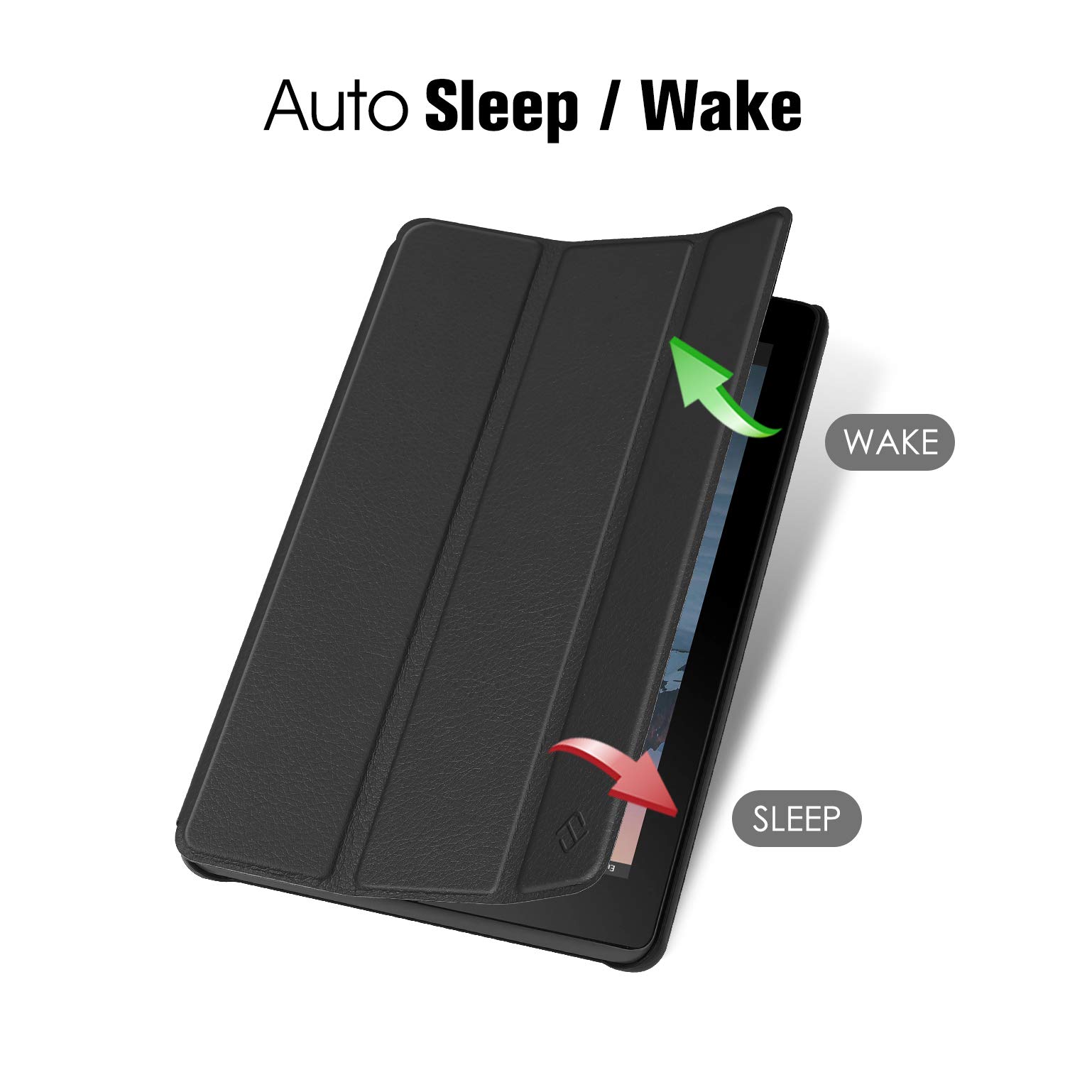 Fintie Slim Case for Amazon Fire 7 Tablet (9th Generation, 2019 Release), Ultra Lightweight Slim Shell Standing Cover with Auto Wake/Sleep, Black